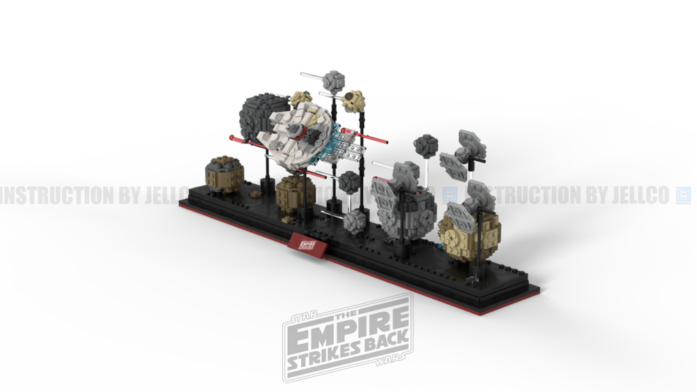 LEGO MOC Episode V Micro Diorama : Asteroid Field by jellco ...