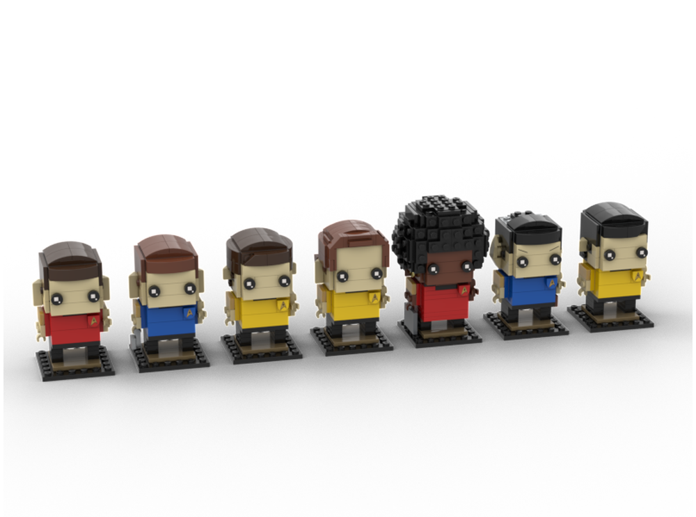 LEGO MOC-120276 ST Crew - Classic Uniform - Spock, Kirk, Bones, Scotty ...