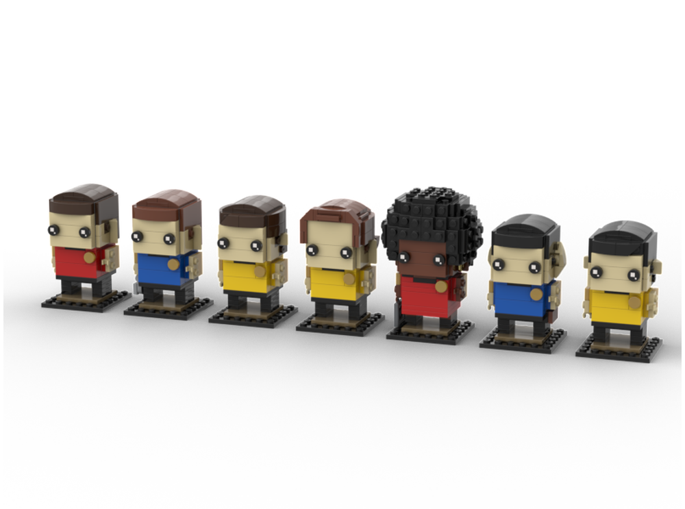 LEGO MOC ST Crew - Classic Uniform - Spock, Kirk, Bones, Scotty, Uhura ...