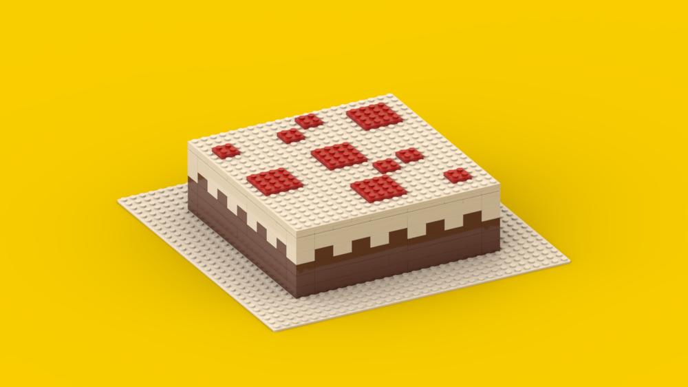 Lego Moc Minecraft Cake By Itsyacoolda Rebrickable Build With Lego