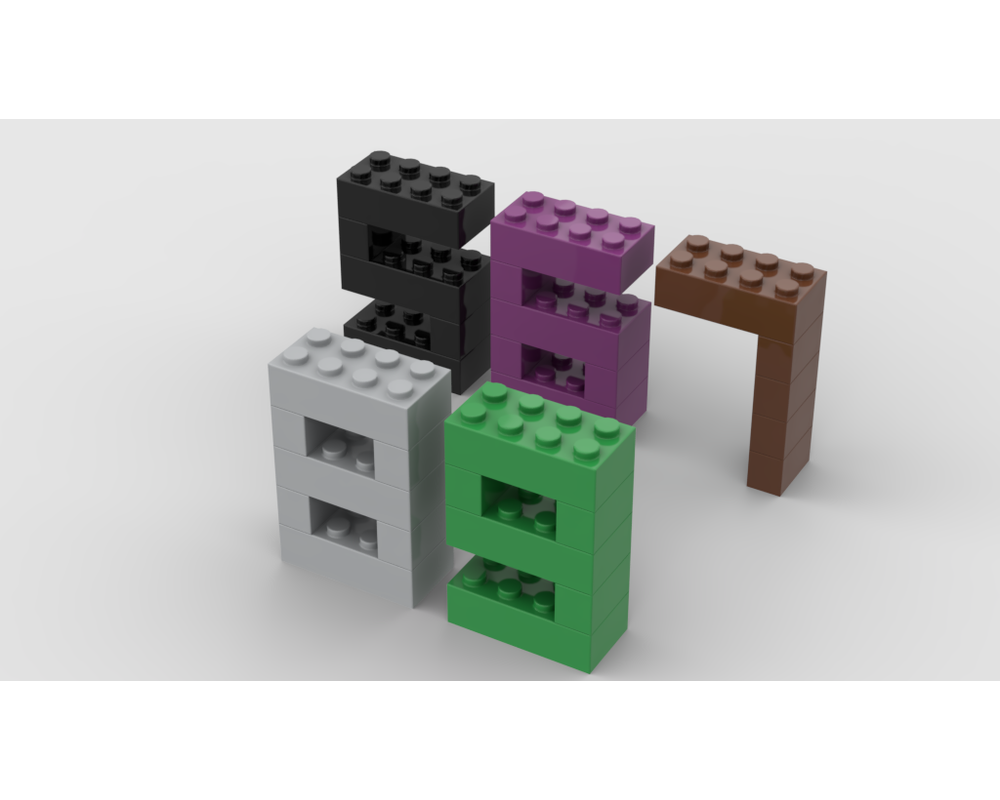 Lego Moc Minecraft Cake By Itsyacoolda Rebrickable Build With Lego