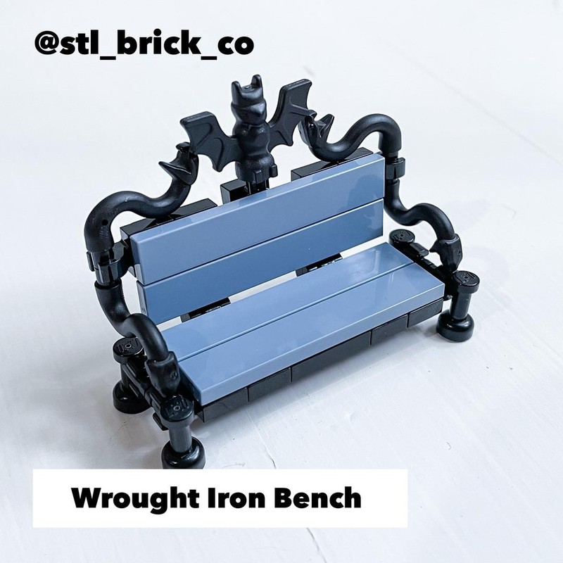 LEGO MOC Wrought Iron Bench by STL Brick Co. | Rebrickable - Build with ...