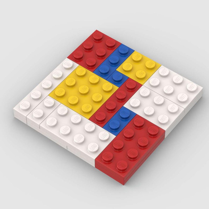 LEGO MOC Mosaic Puzzle - 8x8 - Blocks-2-Mondrian B by uminuo ...