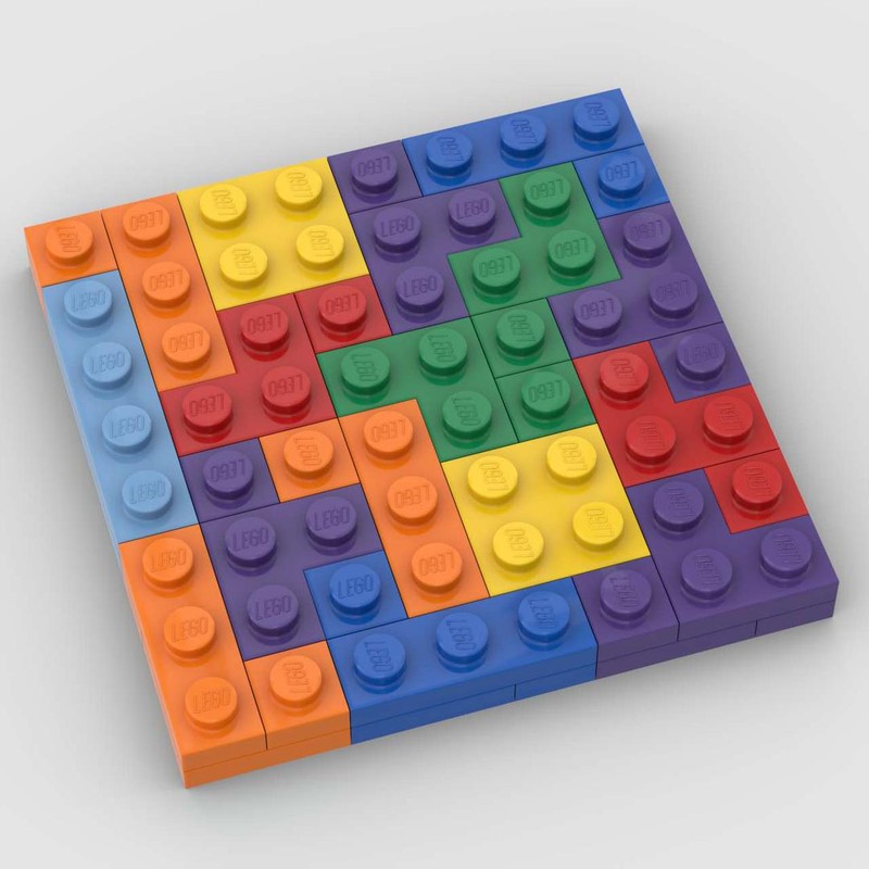 LEGO MOC Mosaic Puzzle - 8x8 - Blocks-3-TETRIS-A by uminuo ...