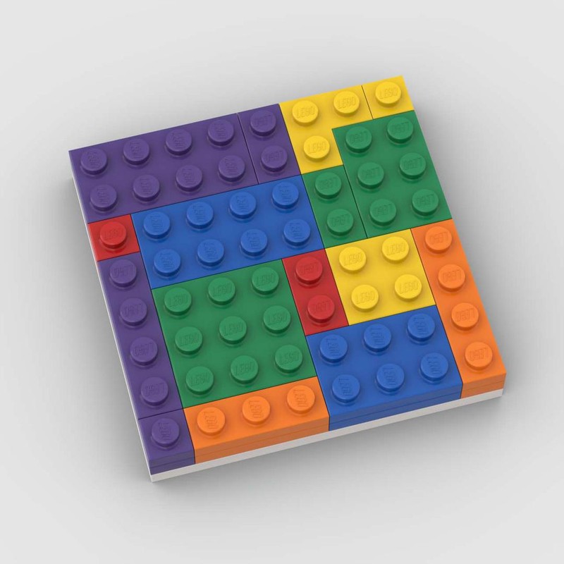 LEGO MOC Mosaic Puzzle - 8x8 - Blocks-5-six-color by uminuo ...