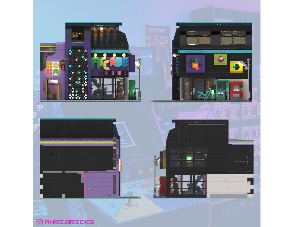 Lego Moc Arcade Modular By Ahribricks Rebrickable Build With Lego