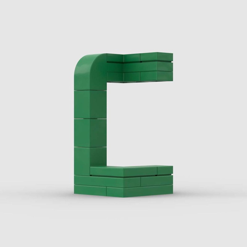 LEGO MOC 3D Letter C 3x3x5 by uminuo | Rebrickable - Build with LEGO