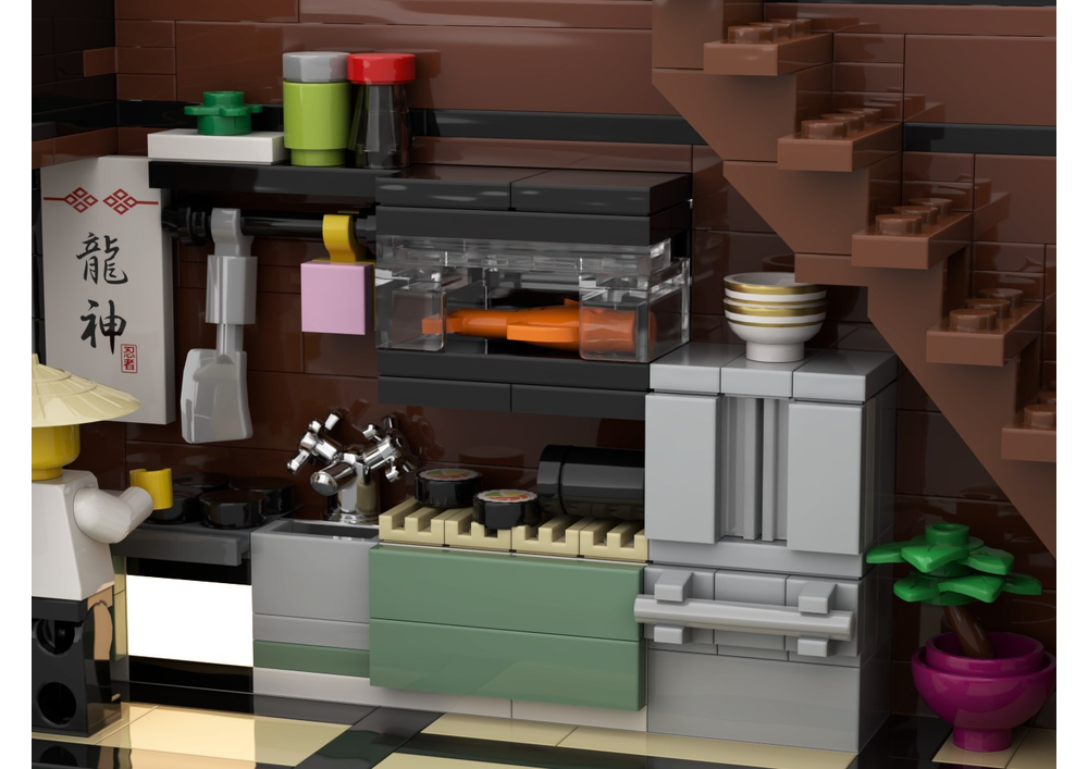 Lego Moc Sushi Spot Modular By Ahribricks Rebrickable Build With Lego