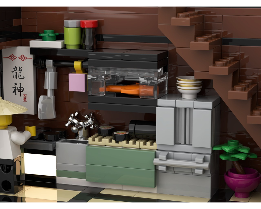 Lego Moc Sushi Spot Modular By Ahribricks Rebrickable Build With Lego