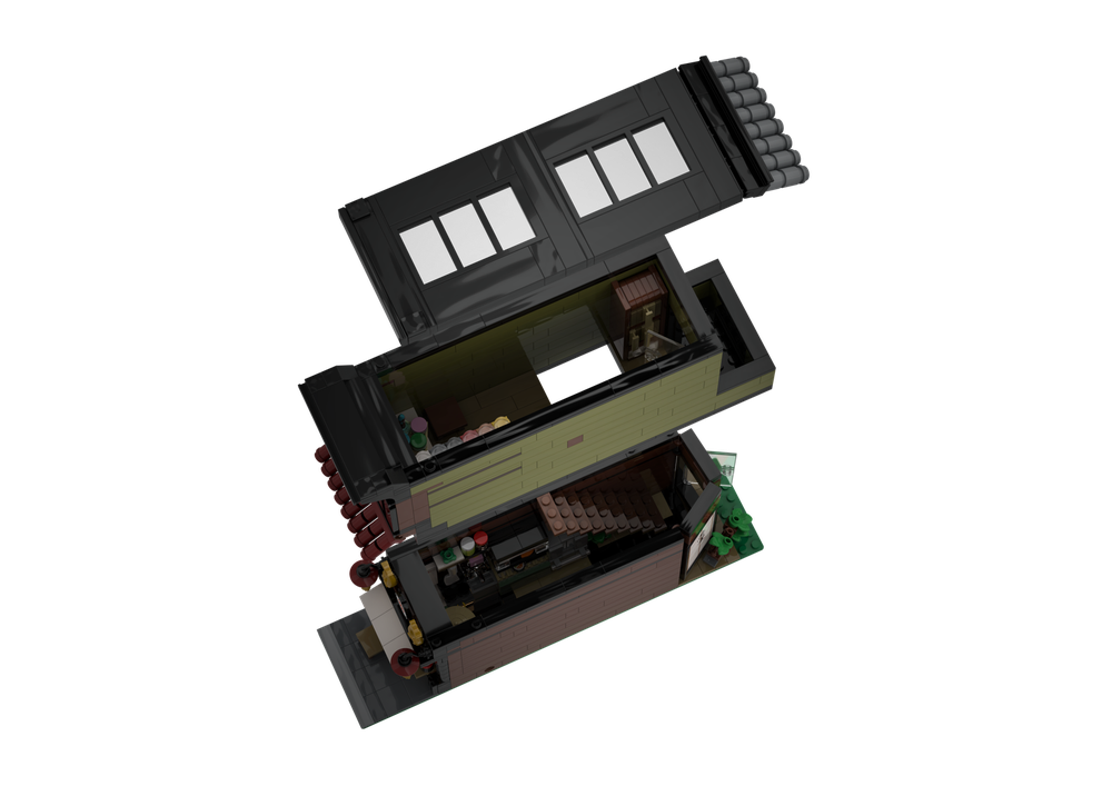 Lego Moc Sushi Spot Modular By Ahribricks Rebrickable Build With Lego