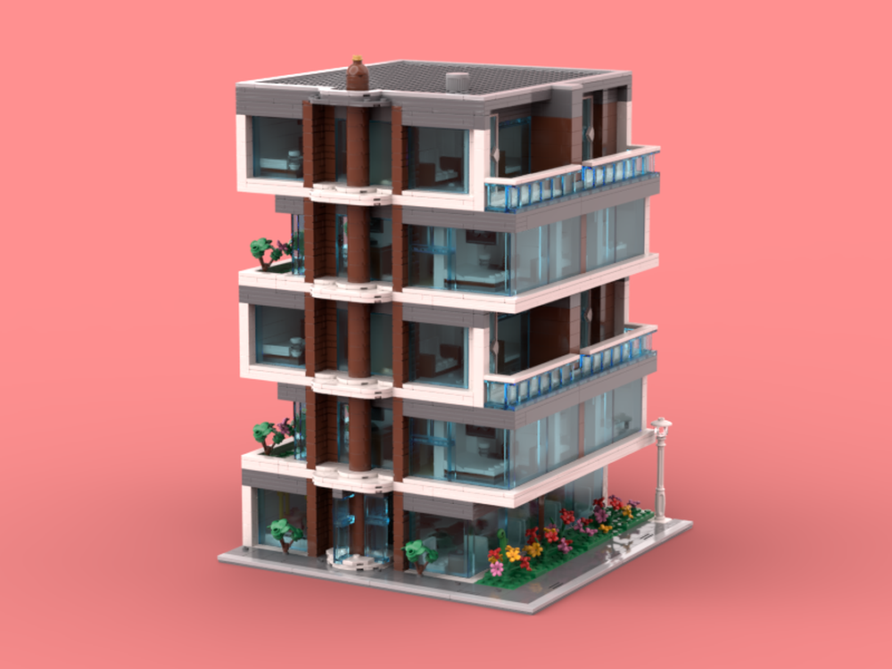 LEGO MOC Hotel by The Lego Master | Rebrickable - Build with LEGO