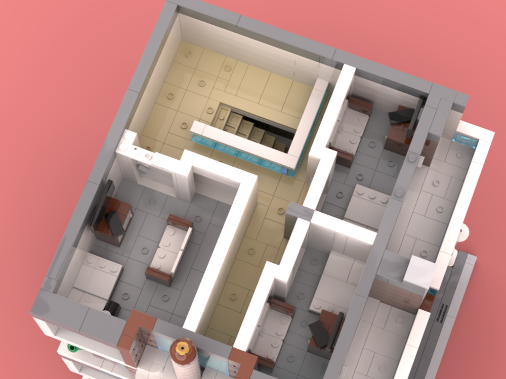 Lego Moc Hotel By The Lego Master Rebrickable Build With Lego