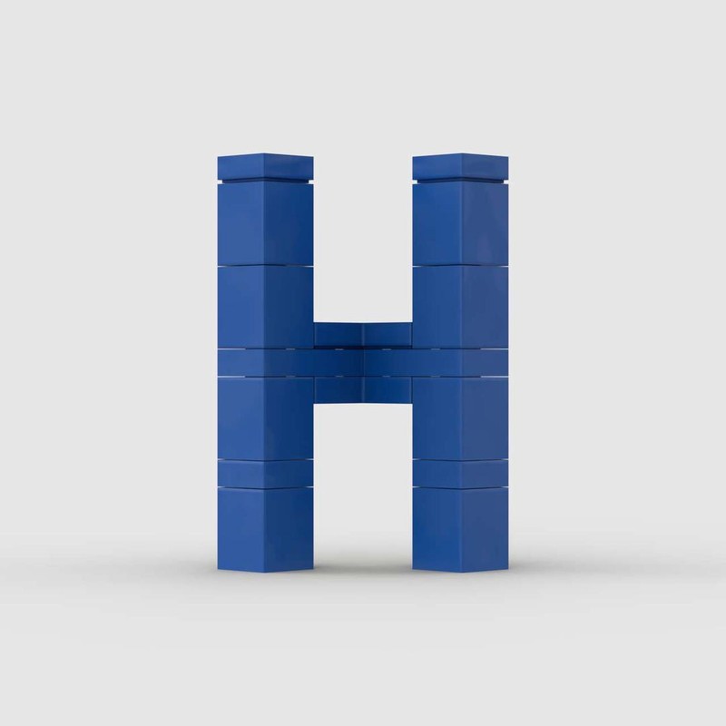 LEGO MOC 3D Letter H 3x3x5 by uminuo | Rebrickable - Build with LEGO