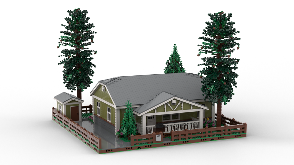 LEGO MOC 2 Bedroom Ranch Bungalow Shell by Yellow.LXF | Rebrickable ...