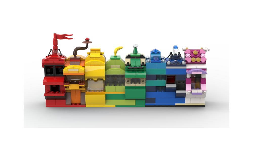 LEGO MOC 11014 Rainbow houses by Lenarex | Rebrickable - Build with LEGO