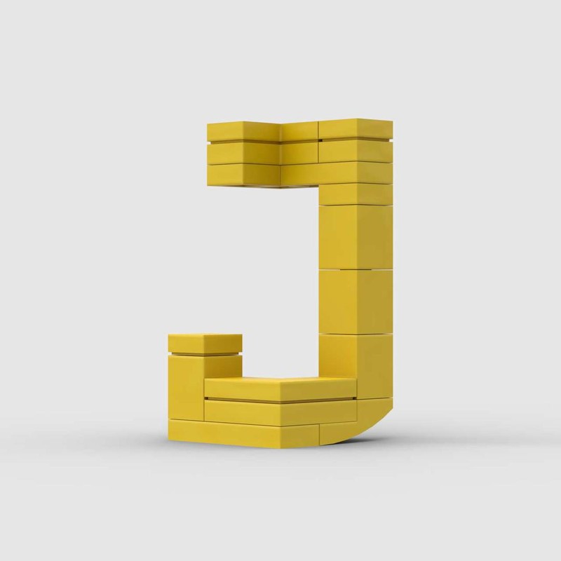 LEGO MOC 3D Letter J 3x3x5 by uminuo | Rebrickable - Build with LEGO