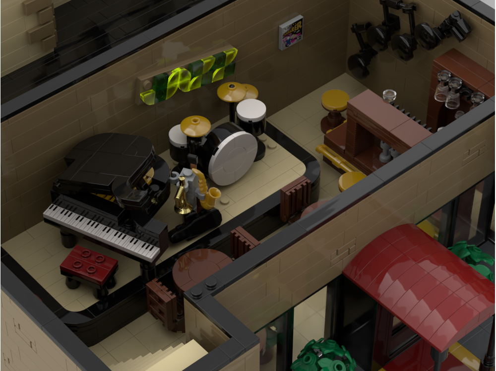 Lego Moc Modular Jazz Club Display For Set 21334 1 Jazz Quartet By