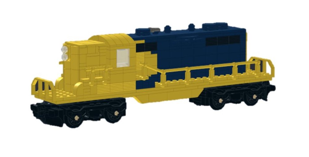 LEGO MOC Santa Fe GP7 by Brick_Reading_Railroad | Rebrickable - Build ...