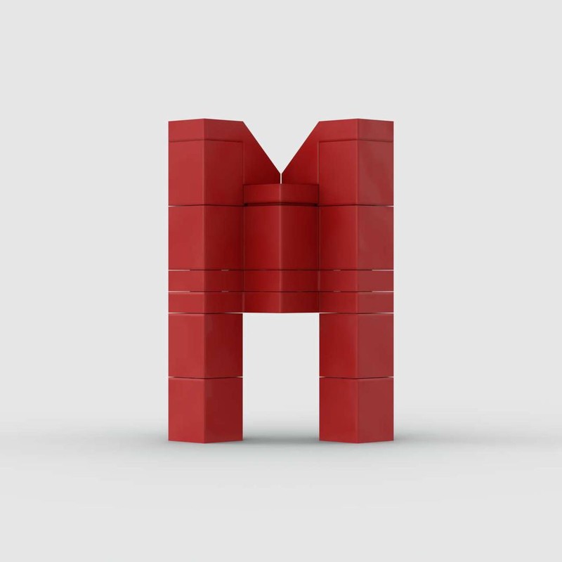 LEGO MOC 3D Letter M 3x3x5 by uminuo | Rebrickable - Build with LEGO