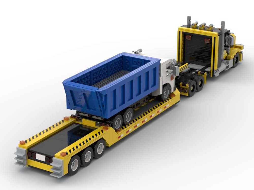 LEGO MOC American Truck, Lowboy Trailer, & Dump Truck by IBrickedItUp ...