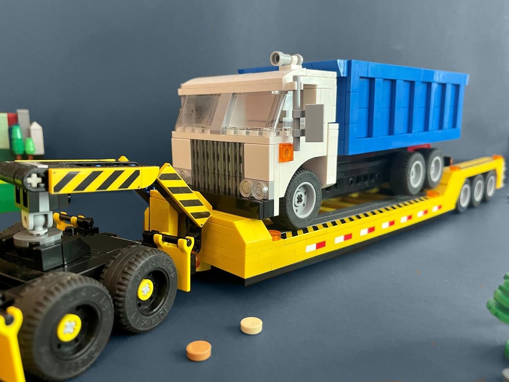 LEGO MOC American Truck, Lowboy Trailer, & Dump Truck by IBrickedItUp ...