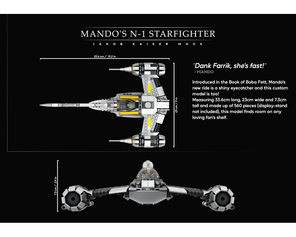 Lego Moc Mandos N 1 Starfighter By Jakobkaisermocs Rebrickable