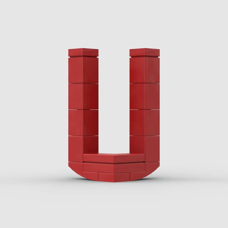 LEGO MOC 3D Letter U 3x3x5 by uminuo | Rebrickable - Build with LEGO