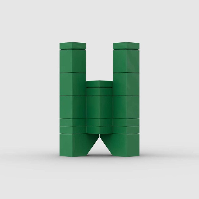 LEGO MOC 3D Letter W 3x3x5 by uminuo | Rebrickable - Build with LEGO