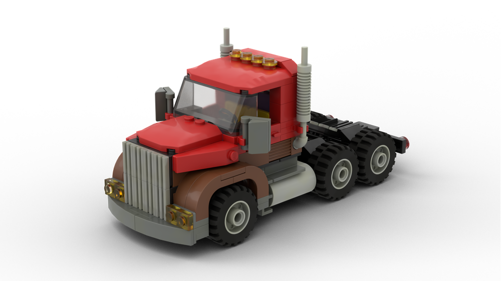 Lego Moc Semi Truck By 1plaintext Rebrickable Build With Lego