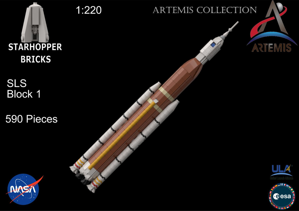 LEGO MOC 1:220 SLS Block 1 by StarHopperBricks | Rebrickable - Build ...