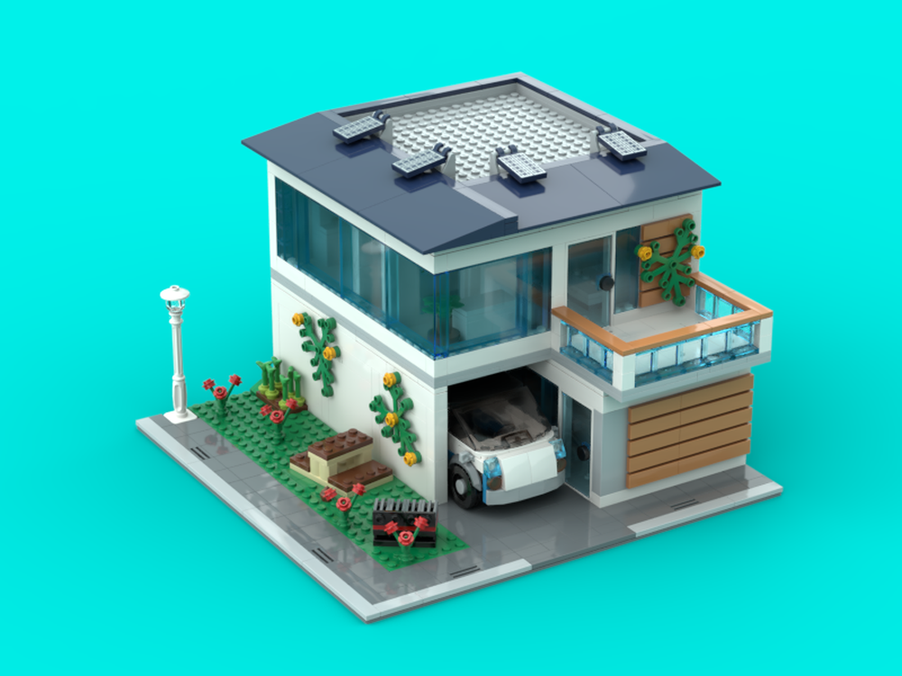 LEGO MOC Modern Family House by The Lego Master | Rebrickable - Build ...