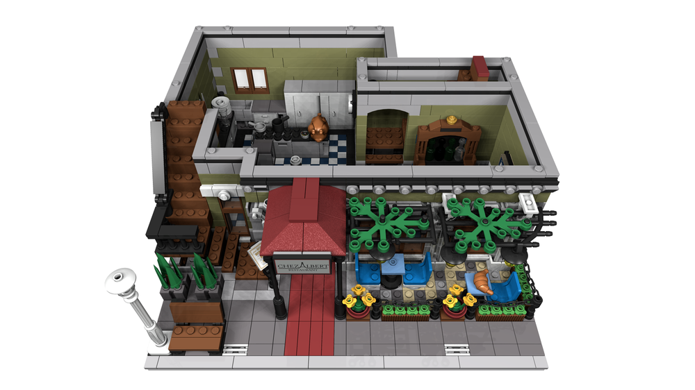 LEGO MOC Parisian Restaurant Extended by dagupa | Rebrickable - Build ...