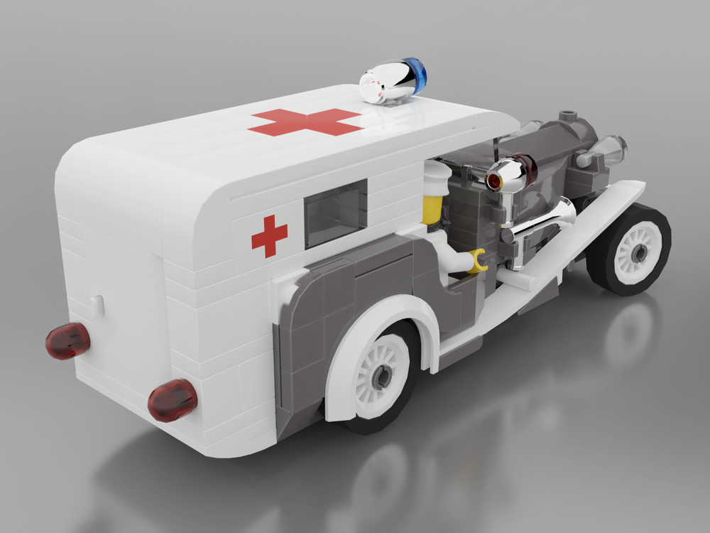 Lego Moc Vintage Ambulance By Dongeraldo Rebrickable Build With Lego