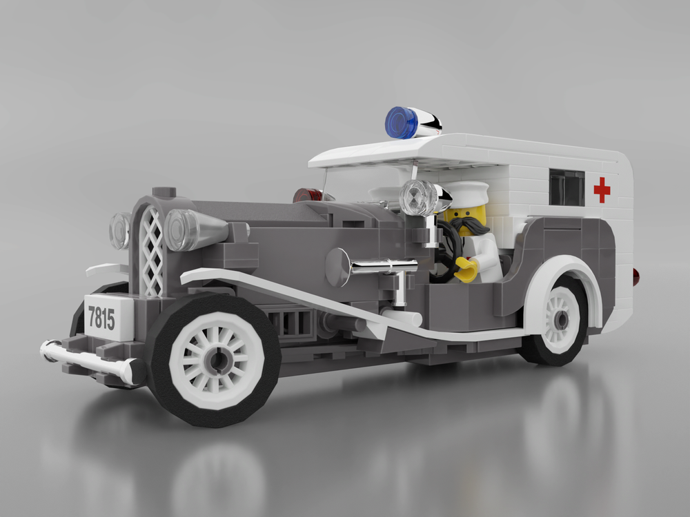 Lego Moc Vintage Ambulance By Dongeraldo Rebrickable Build With Lego