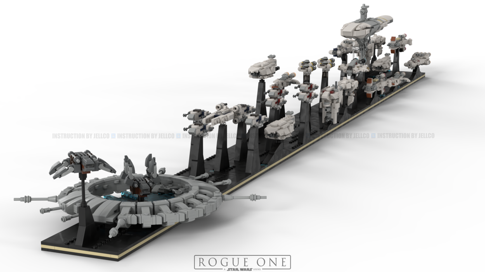 LEGO MOC Micro Diorama : Raddus' Fleet at the battle of Scarif by ...