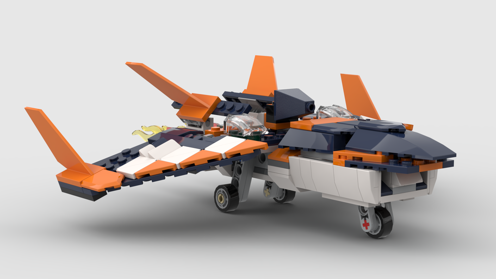LEGO MOC Stealth Jet by MichiB | Rebrickable - Build with LEGO