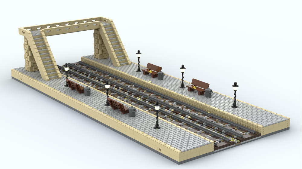 Lego Moc Train Station Platform By Legoalfactotum Rebrickable Build