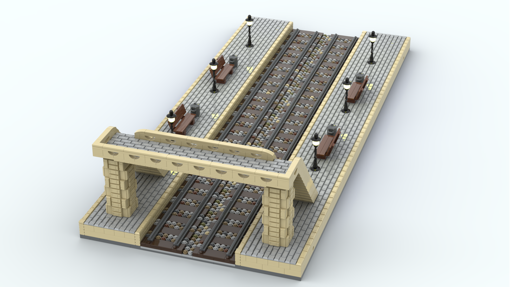 Lego Moc Train Station Platform By Legoalfactotum Rebrickable Build