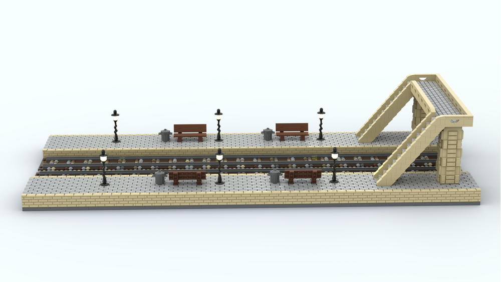 Lego Moc Train Station Platform By Legoalfactotum Rebrickable Build