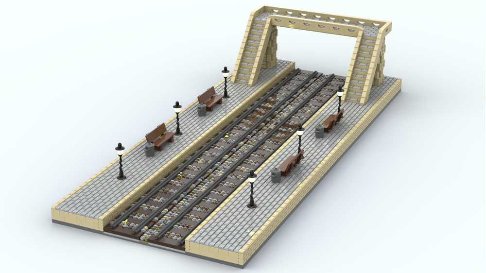 LEGO MOC Train Station Platform by legoalfactotum | Rebrickable - Build ...