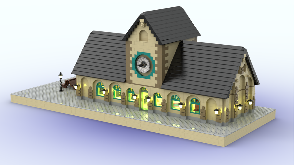 Lego Moc Train Station By Legoalfactotum Rebrickable Build With Lego
