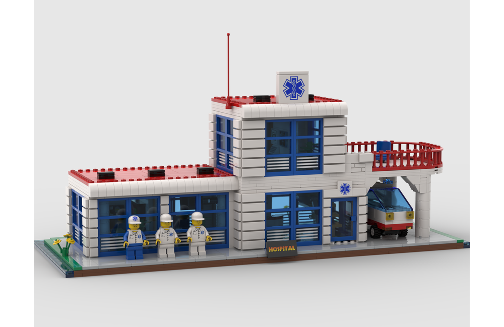 Lego Moc Modern Lego Island Hospital By Jameraco Rebrickable