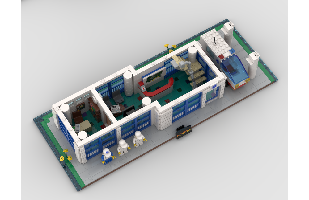 Lego Moc Modern Lego Island Hospital By Jameraco Rebrickable