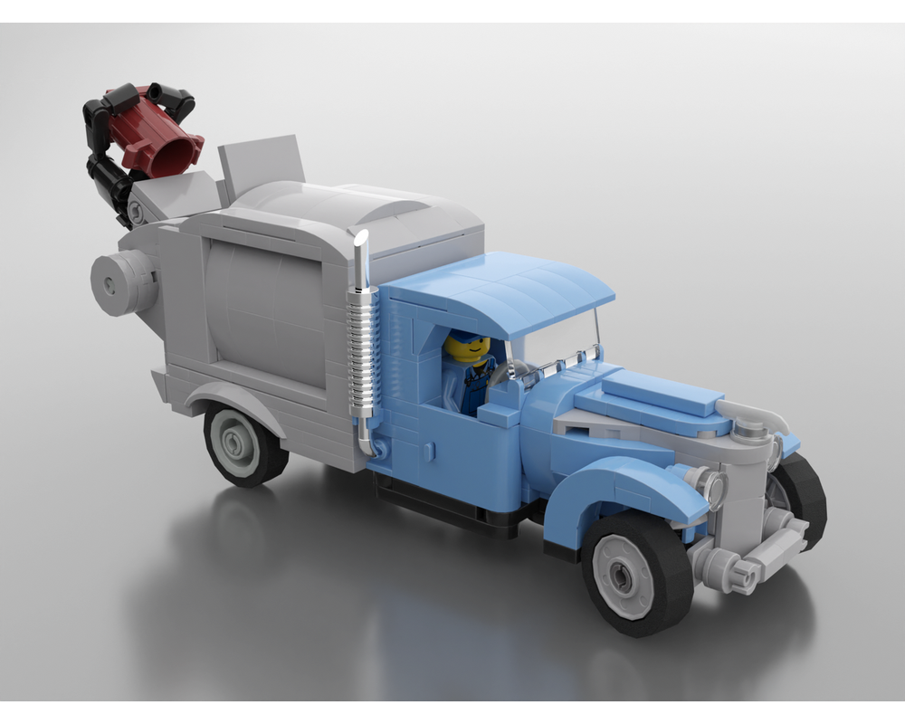 Lego Moc Vintage Garbage Truck By Dongeraldo Rebrickable Build With