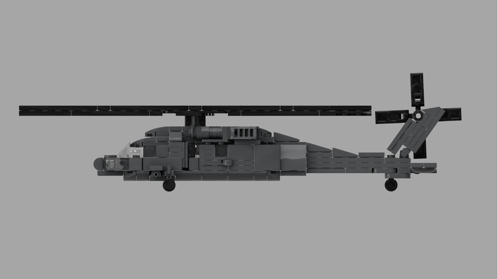 LEGO MOC UH-60 Utility Helicopter Black Hawk 1/72 (Grey) by FlowerHUA | Rebrickable - Build with ...
