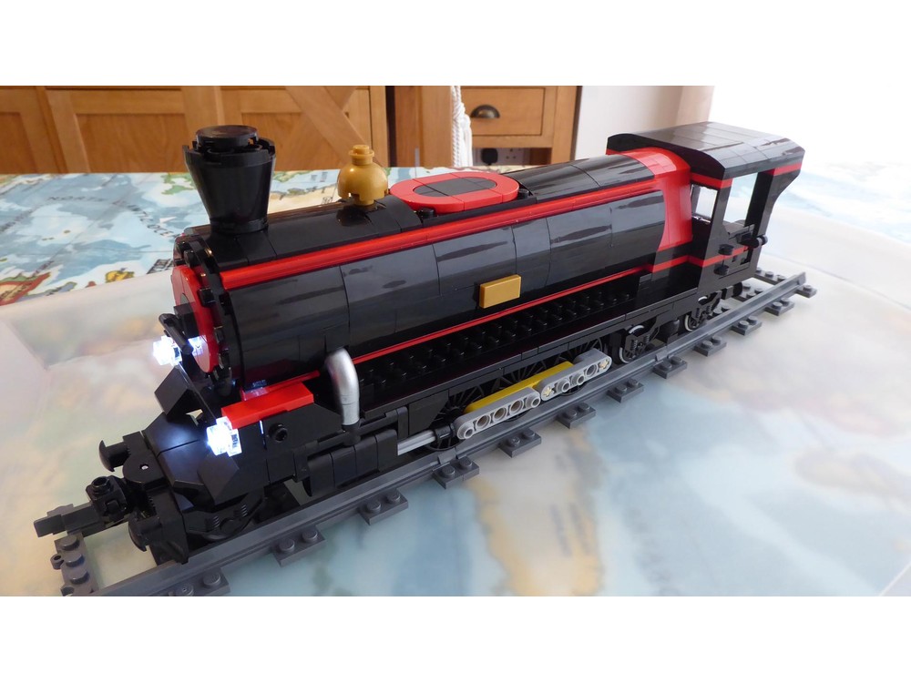 LEGO MOC 2-6-4 Steam Locomotive by Stormy | Rebrickable - Build with LEGO