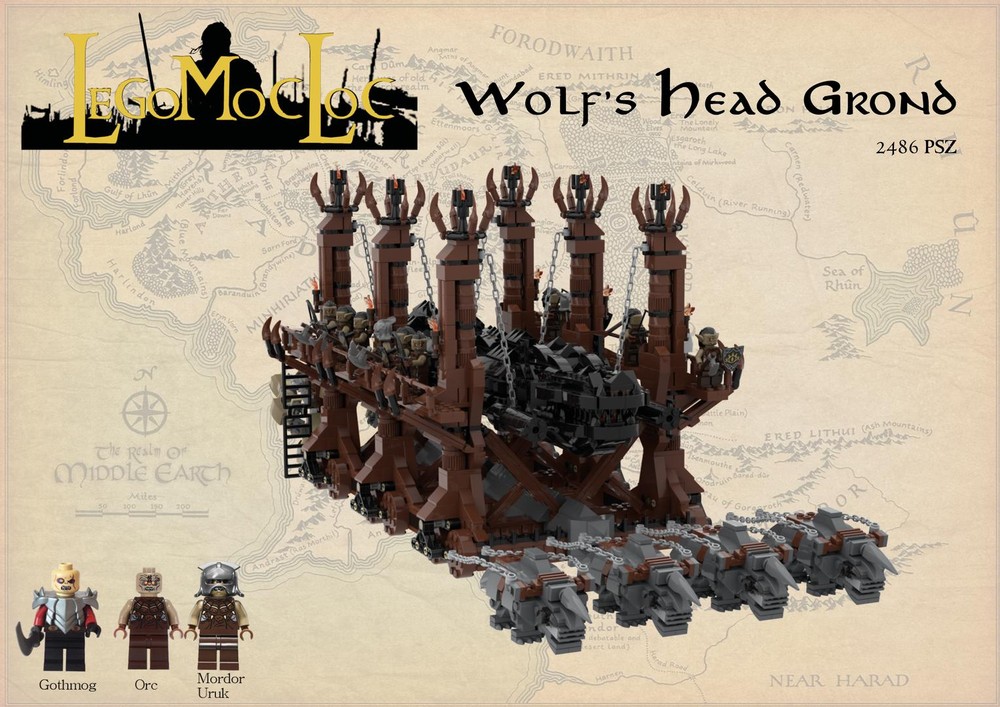 LEGO MOC Wolf's Head Grond by LegoMocLoc | Rebrickable - Build with LEGO