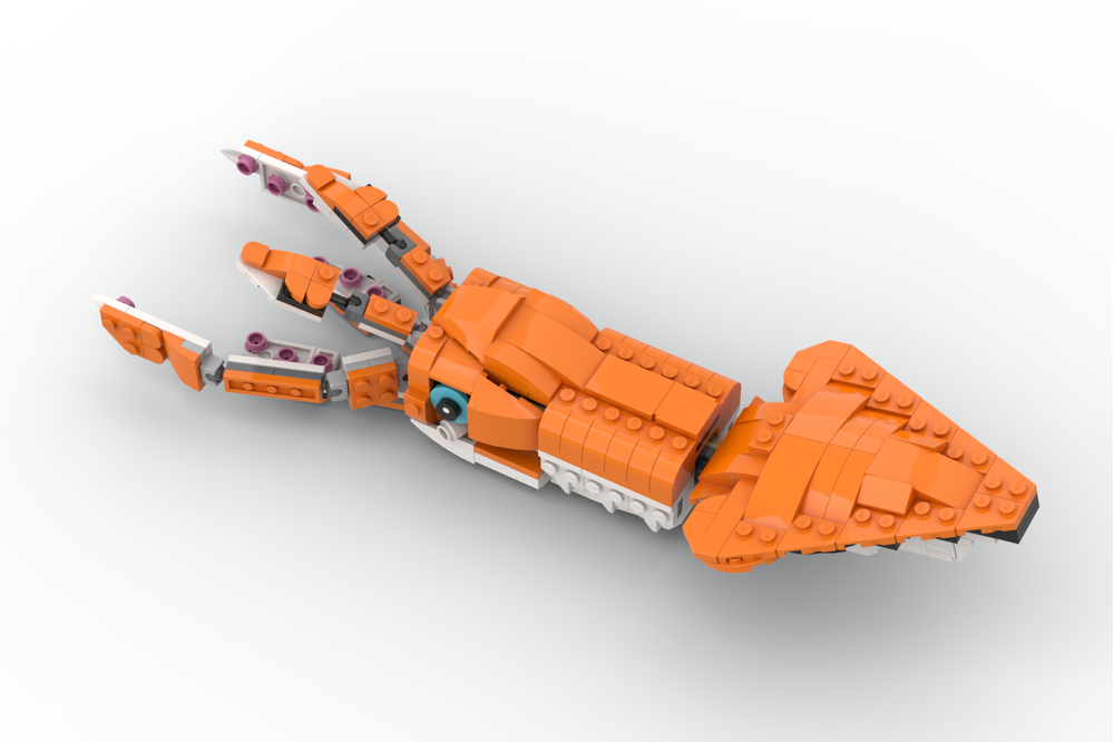 Lego Moc 31129 Giant Squid By Nequmodiva Rebrickable Build With Lego