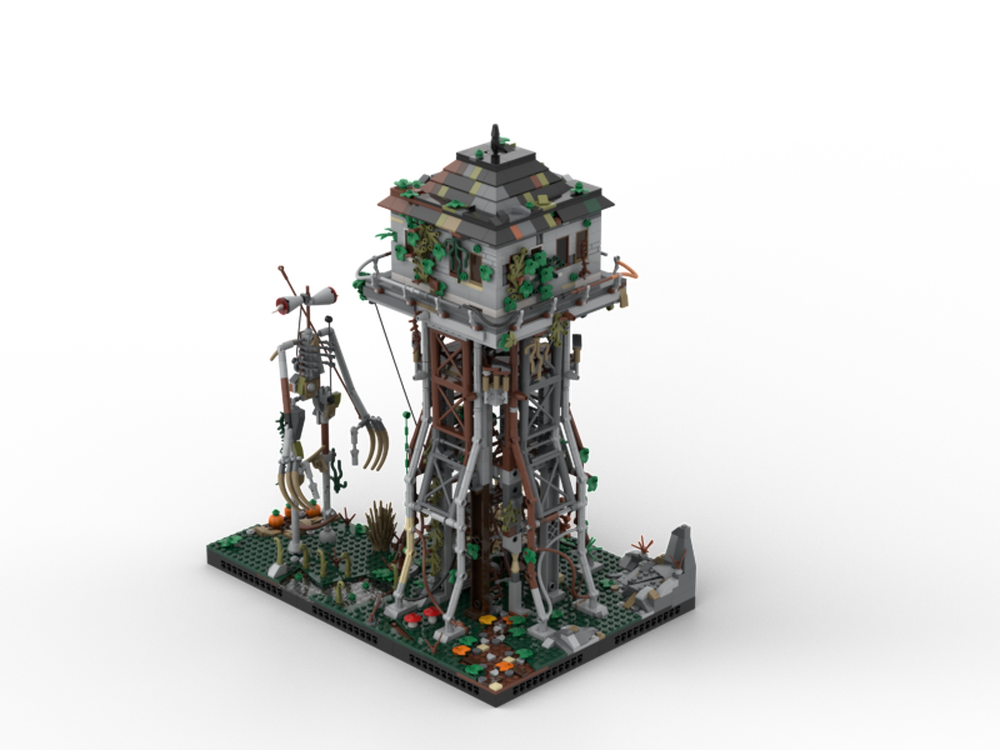 Lego Moc Abandoned Watchtower By Lordalien Rebrickable Build With Lego