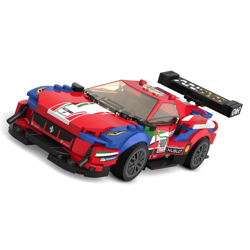 LEGO MOC Ferrari 488 GTE in 8 stude wide style by klara_mocs ...